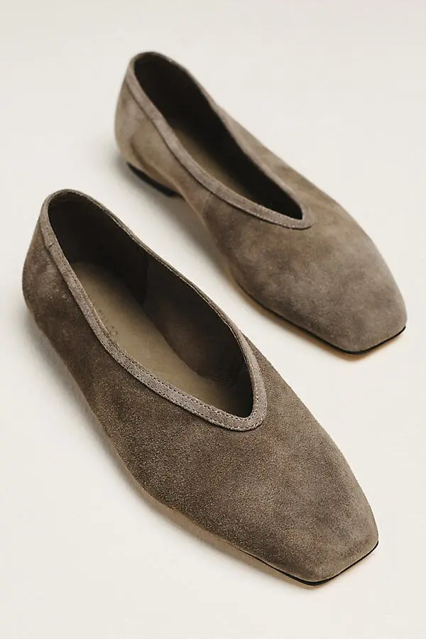 TONY BIANCO Bianca Ballet Flats - Cemento Suede