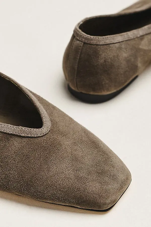 TONY BIANCO Bianca Ballet Flats - Cemento Suede