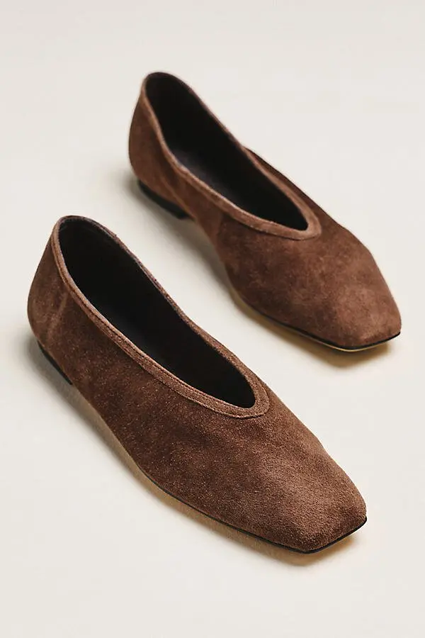 TONY BIANCO Bianca Ballet Flats - Espresso Suede