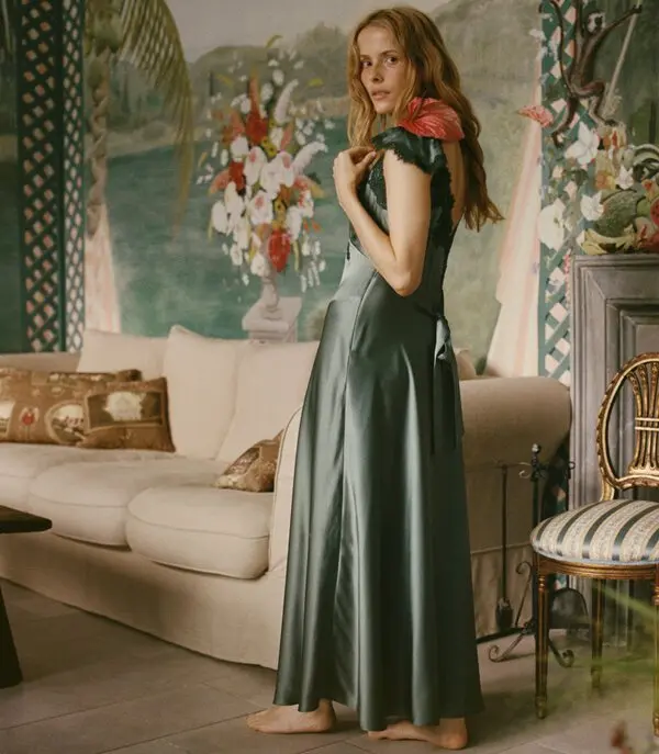 DÔEN Fiona Dress - Dulac Green