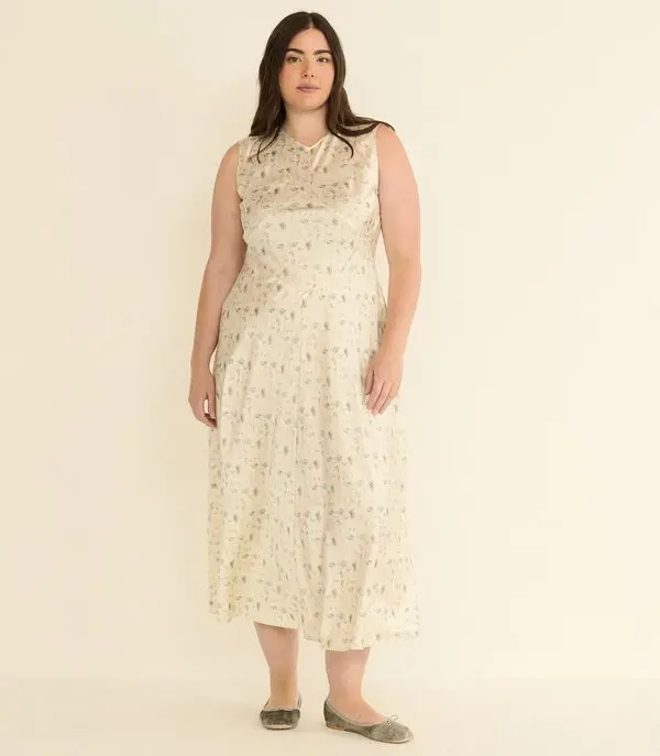 DÔEN Adelana Silk Satin Maxi Dress