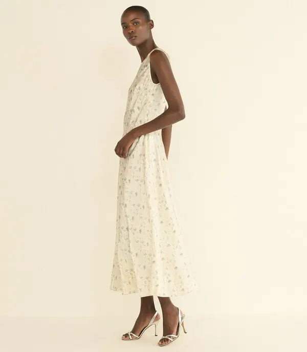 DÔEN Adelana Silk Satin Maxi Dress