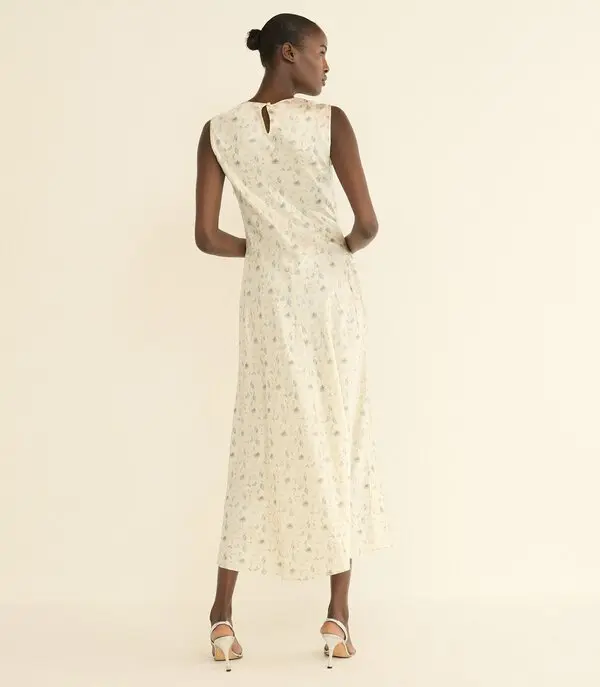 DÔEN Adelana Silk Satin Maxi Dress