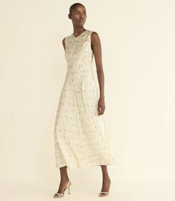 DÔEN Adelana Silk Satin Maxi Dress