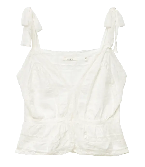 DÔEN Hertise Top With Lace Trim
