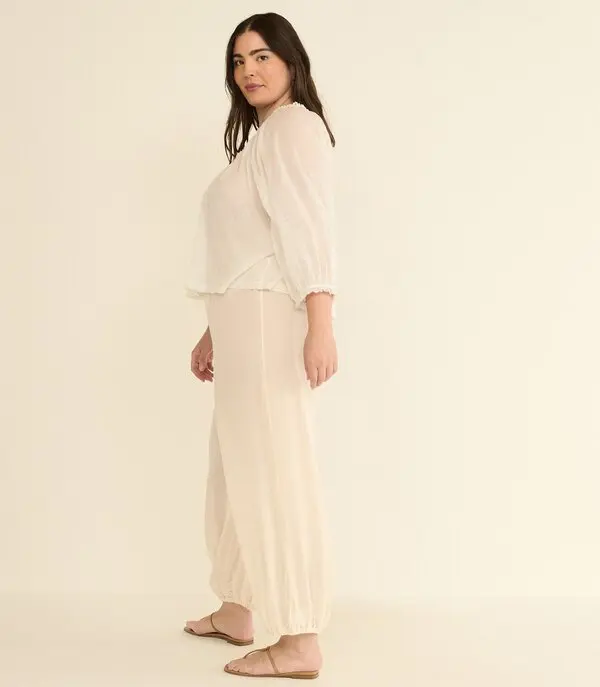 DÔEN Florine Top Organic Cotton Embroidered Blouse