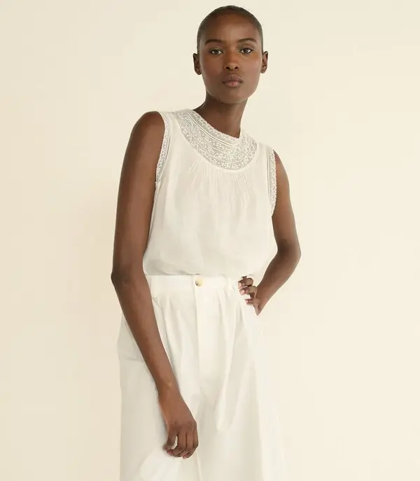 DÔEN Paige Pant In White