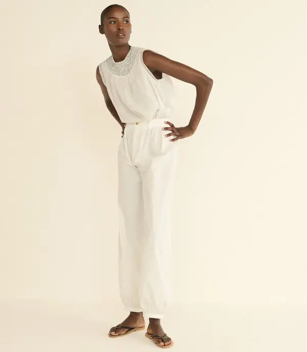 DÔEN Paige Pant In White