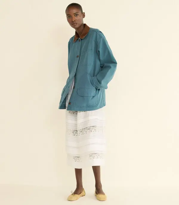 DÔEN Pascual Jacket In Garment-dyed Cotton - Caspian Blue