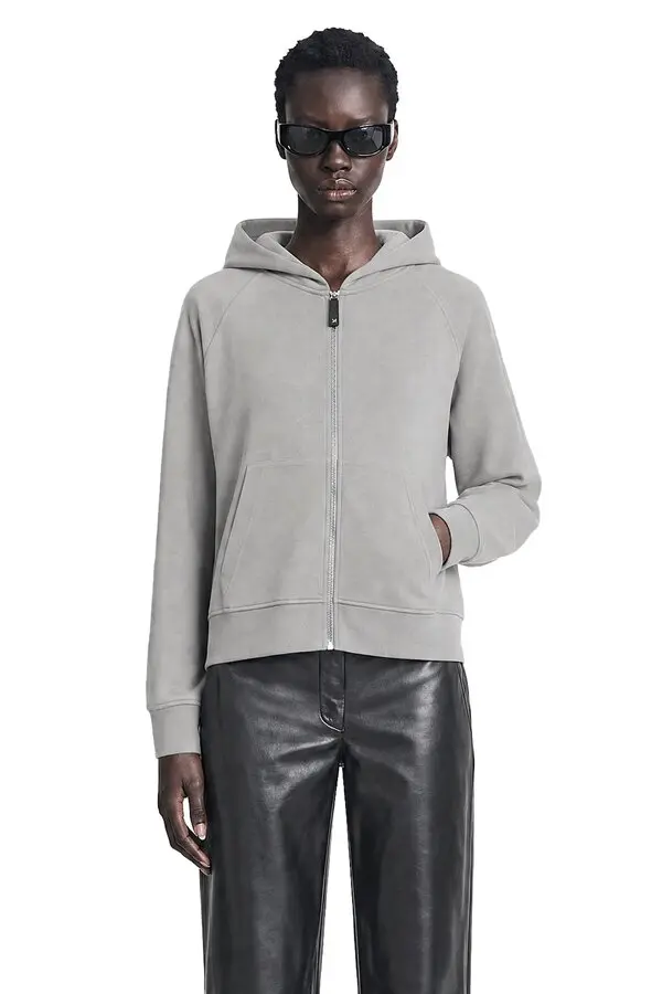 Max Mara Technical Cotton Zip-up Hoodie