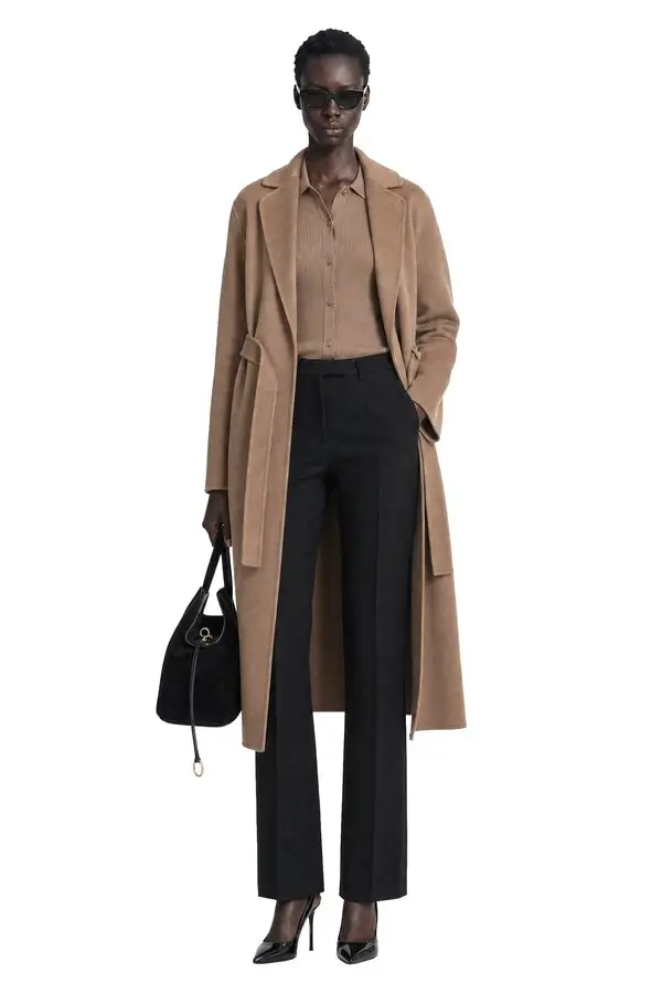 Max Mara Wool Broadcloth Midi Coat