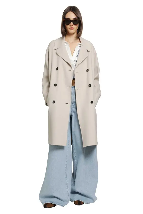 Max Mara Double-breasted Wool Midi Coat