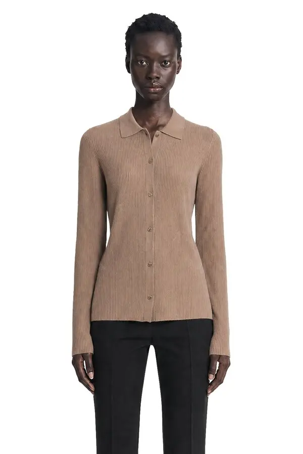 Max Mara Ribbed Wool Cardigan