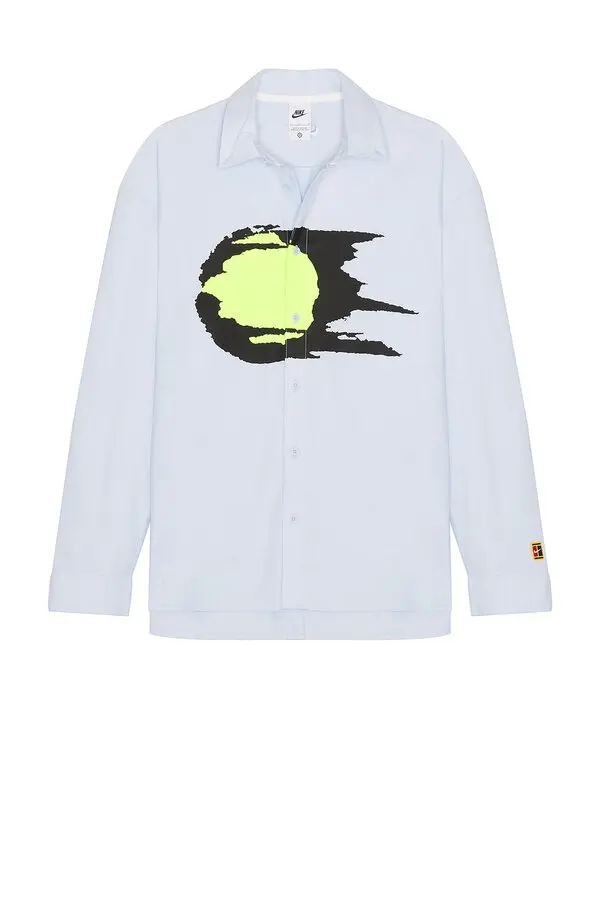 Nike Club Rules Oxford Long Sleeve Shirt In Blue