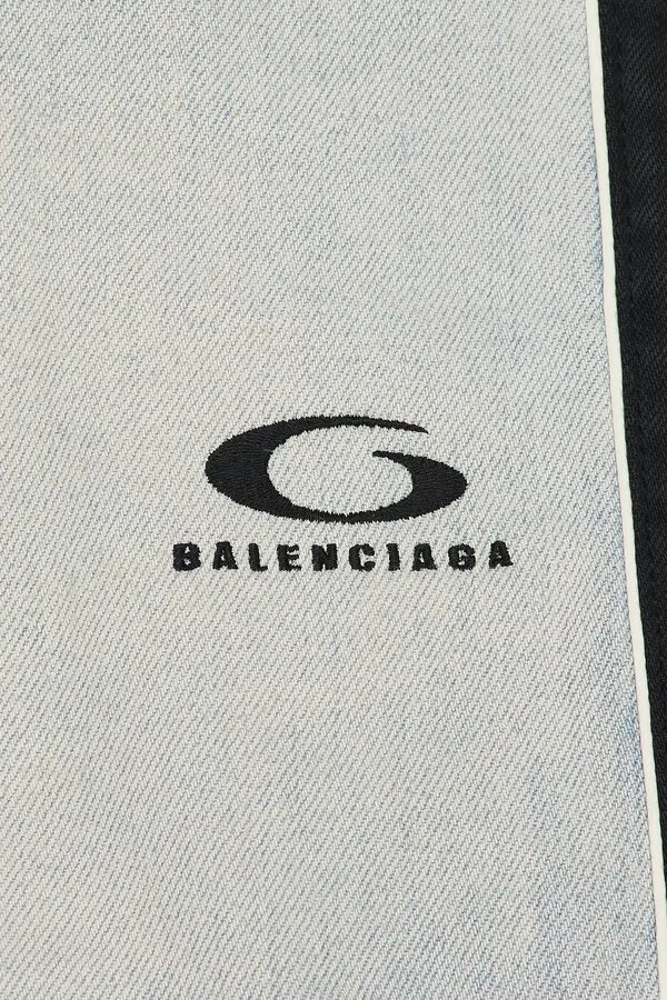 Balenciaga Piping Detail Jeans - Light Blue