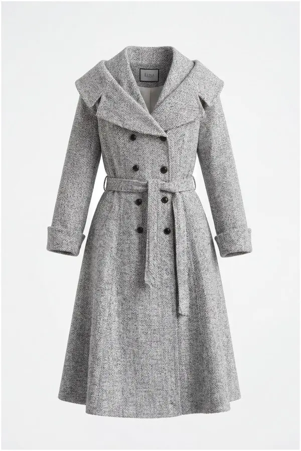 LUNA FASHION HOUSE Wool Wrap Coat