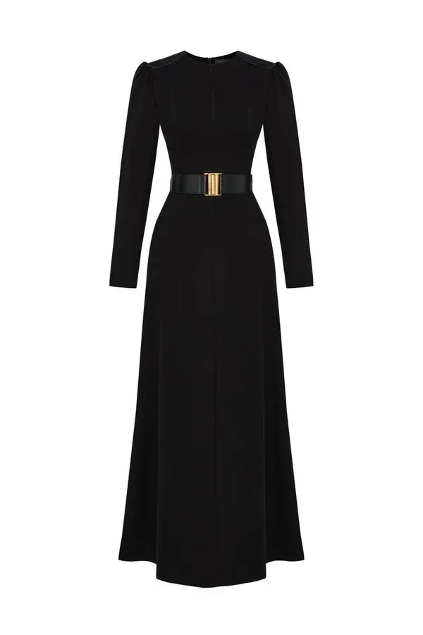 EXQUISE Anthea Belted Maxi Dress By