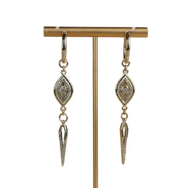 Rachel Nathan Hook Vertical Eye - Gold