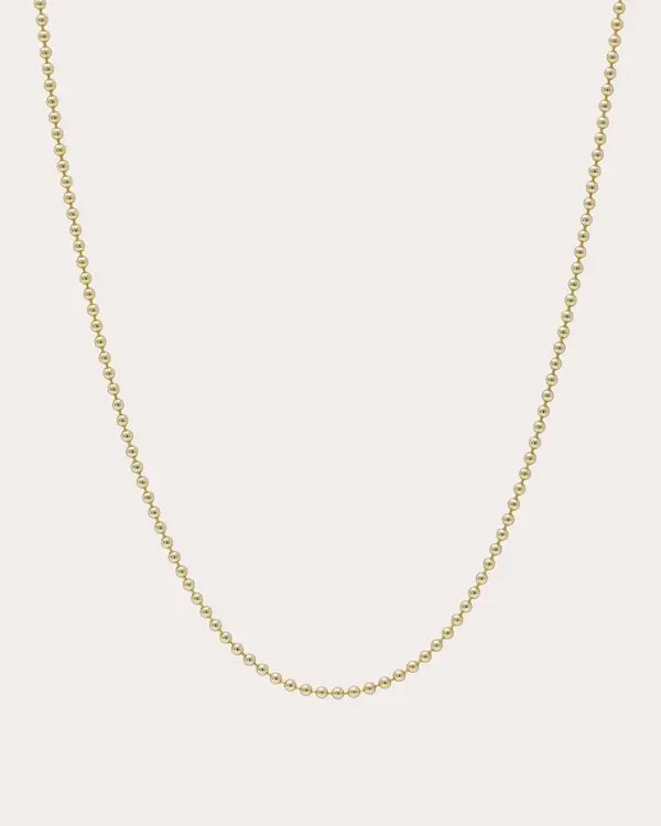 Anzie 14k Mini Ball Chain Necklace - Gold