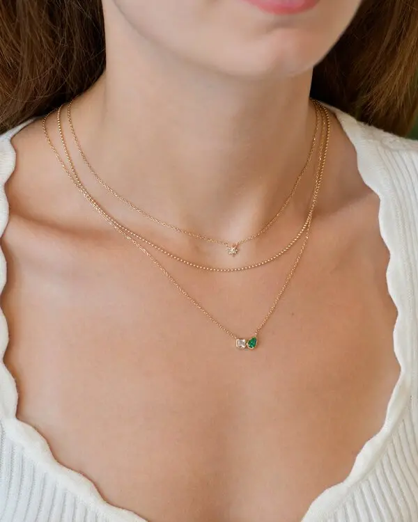 Anzie 14k Mini Ball Chain Necklace