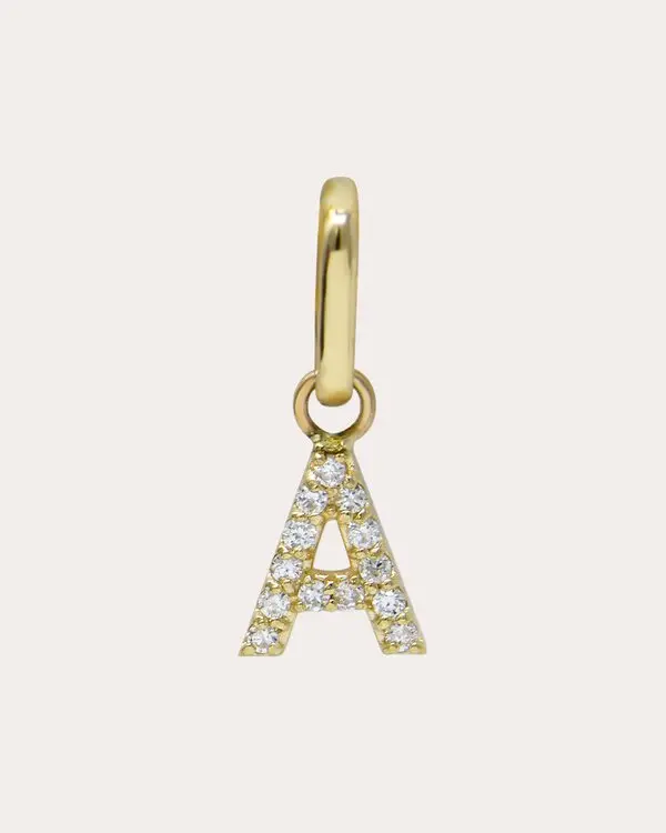 Anzie Diamond Pavé Love Letter A Charm