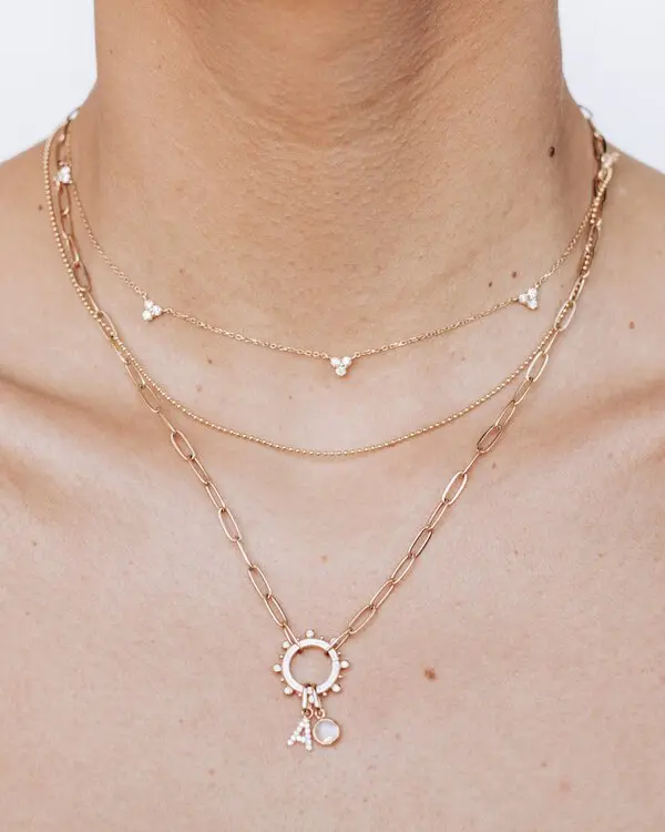Anzie Diamond Pavé Love Letter A Charm
