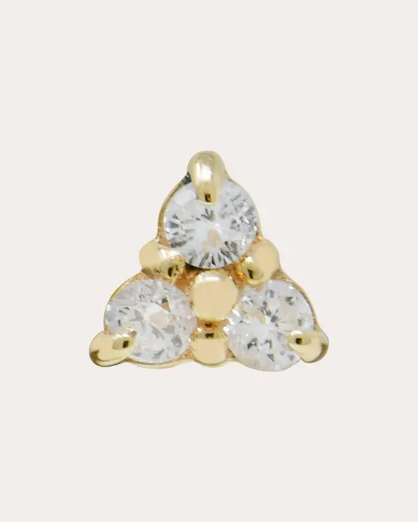 Anzie Diamond Cléo Trio Stud Earrings - Gold