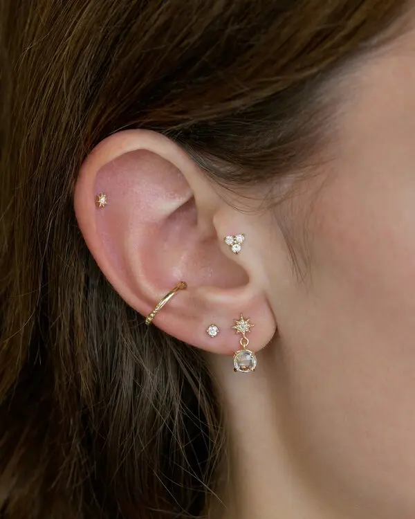 Anzie Diamond Cléo Trio Stud Earrings