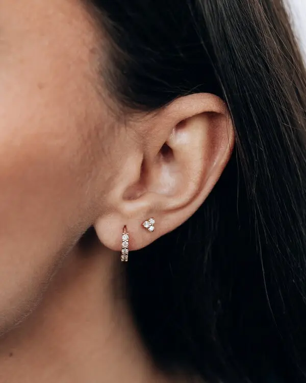 Anzie Diamond Cléo Trio Stud Earrings