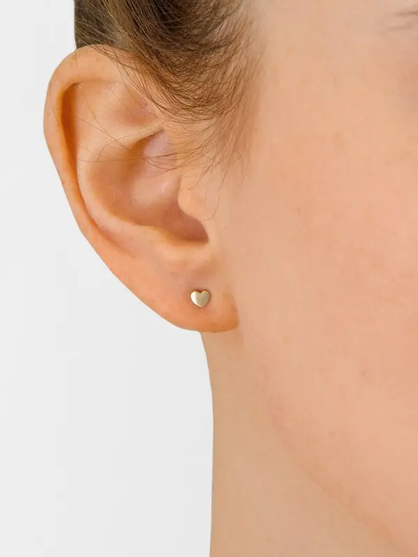 Anzie 14k Jac+jo Icon Heart Stud Earring