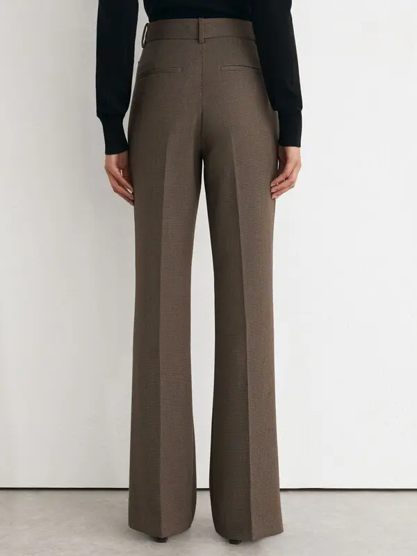 REISS Gabi Puppytooth Flared Suit Trousers