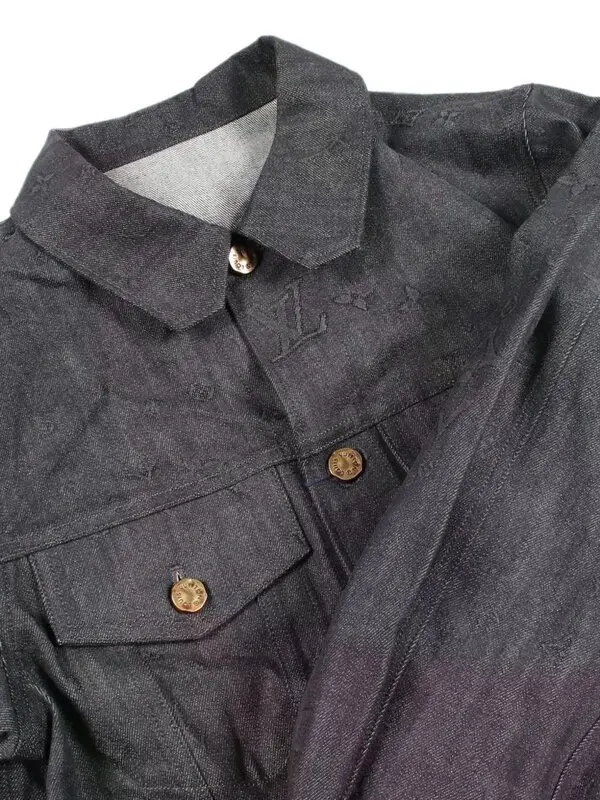 LOUIS VUITTON 2010s Shadow Monogram Denim Jacket