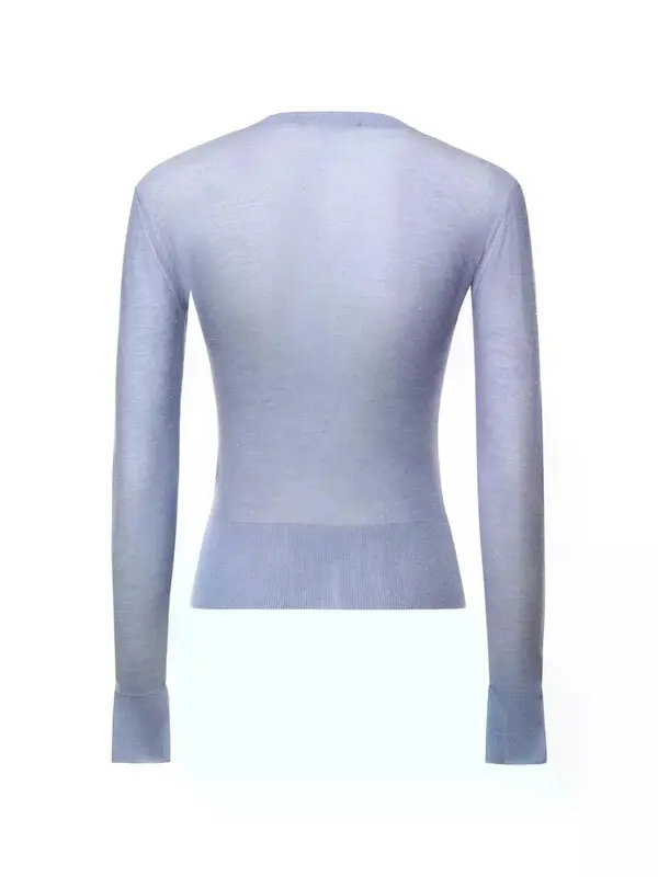 GENNY Rhinestone Embellished Fine-knit Sweater