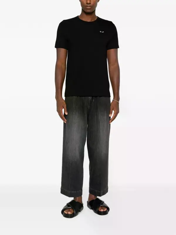 Play Comme Des Garcon Heart-patch T-shirt