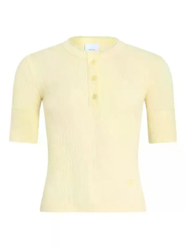 PATOU Buttoned Ribbed T-shirt