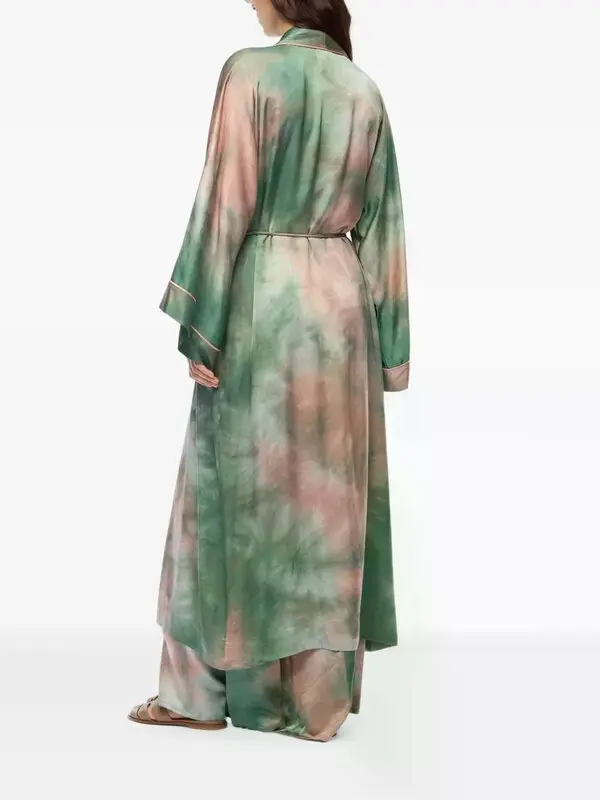 Pinko Long Gradient Satin Kimono