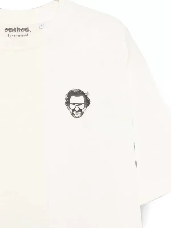 GEORGE. Graphic-print Drop-shoulder T-shirt