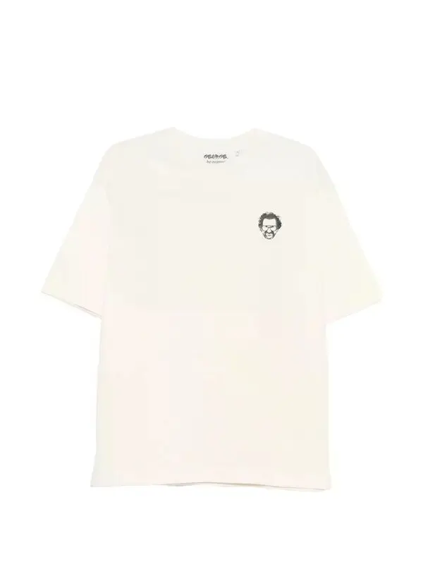 GEORGE. Graphic Print Drop Shoulder T-shirt - Neutrals