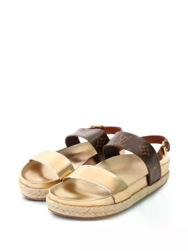 LOUIS VUITTON 2017 Odyssey Line Monogram Flat Sandals