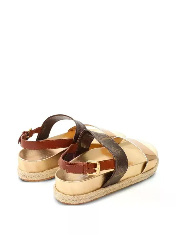 LOUIS VUITTON 2017 Odyssey Line Monogram Flat Sandals