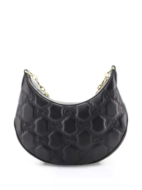 Gucci Gg Matelassé Leather Small Hobo Bag - Black