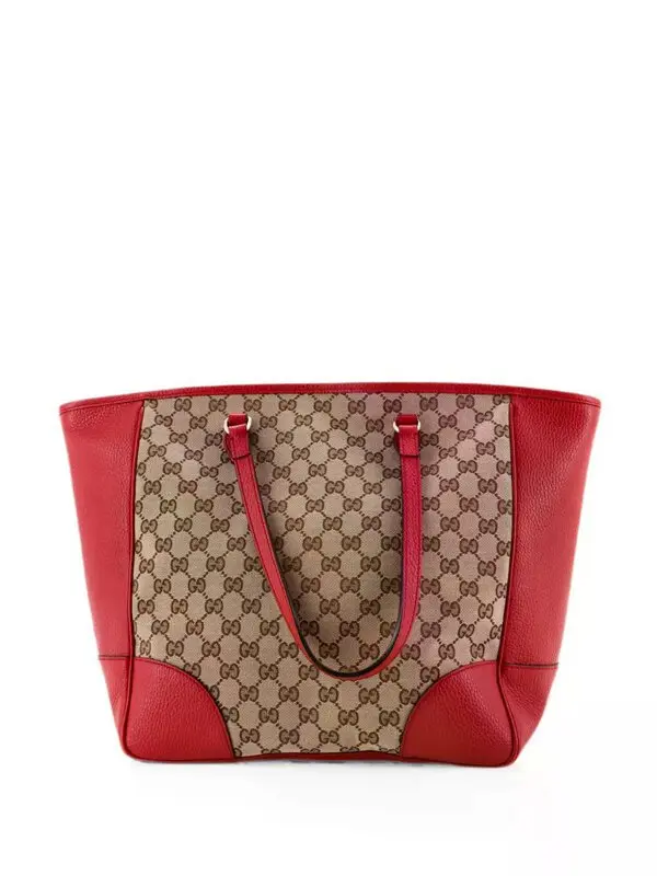 Gucci Bree Gg Canvas With Leather Medium Tote Bag