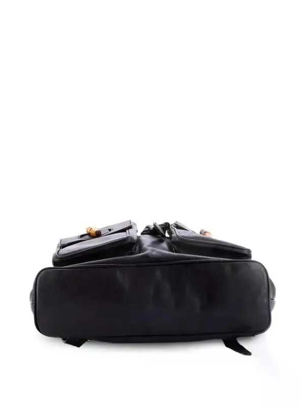 Gucci Vintage Bamboo Leather Medium Backpack