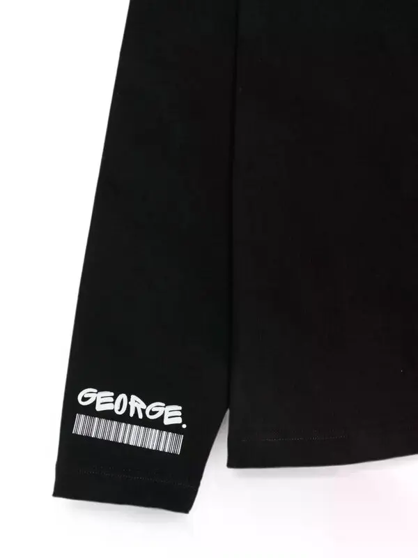 GEORGE. George Slogan Print Long Sleeve T-shirt