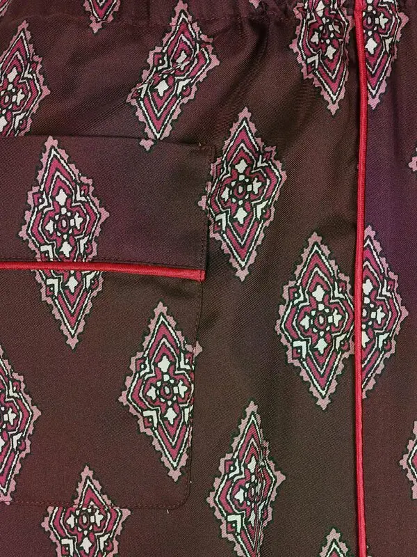 F.R.S FOR RESTLESS SLEEPERS Diamond Print Silk Trousers