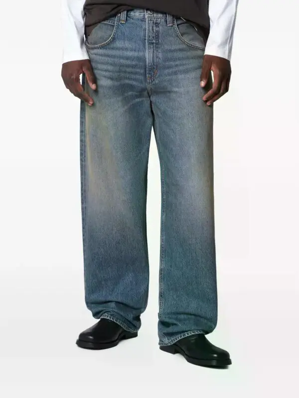 AGOLDE Faded Whiskered Loose-fit Jeans