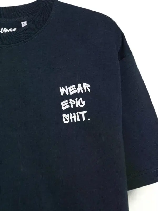 GEORGE. Slogan-print Crew-neck T-shirt
