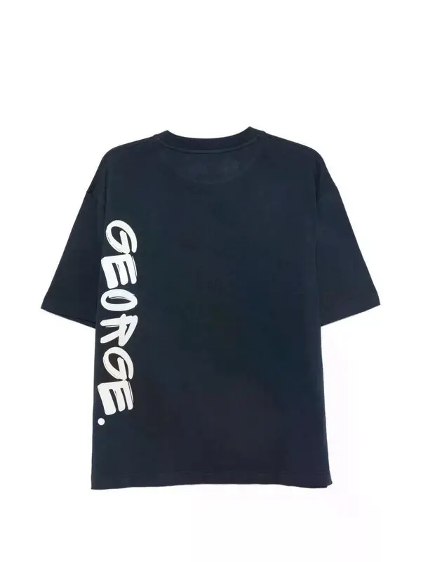 GEORGE. George Slogan Print Crewneck T-shirt