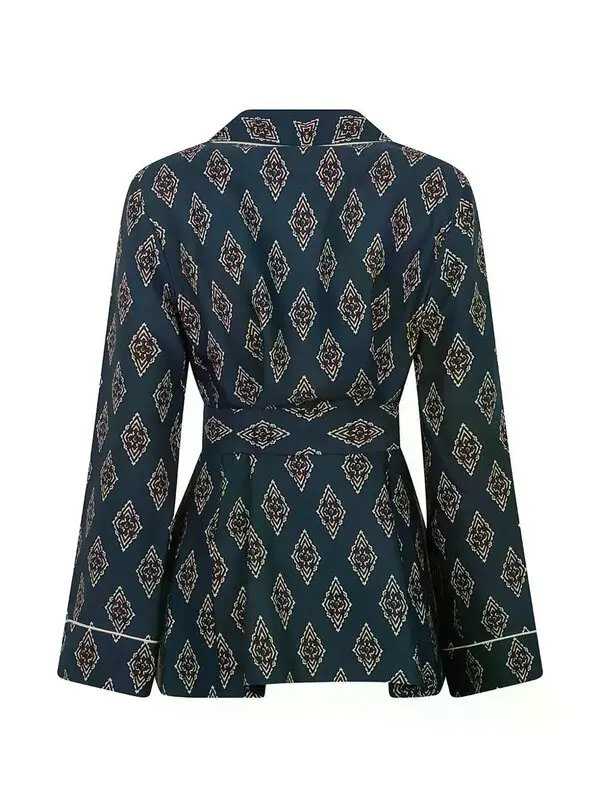 F.R.S FOR RESTLESS SLEEPERS Geometric-print Belted Jacket