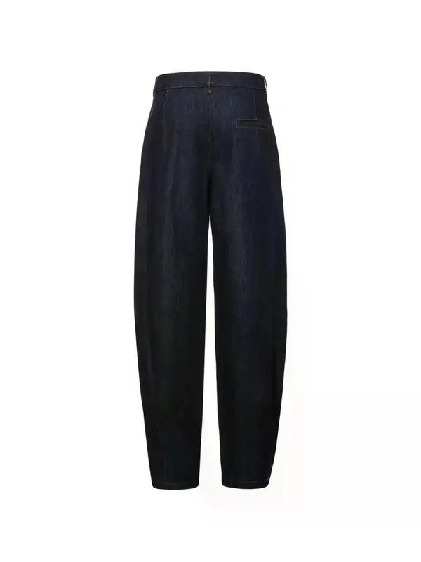 GENNY Pleated Tapered-leg Jeans